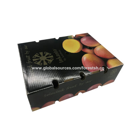 Fruit packing box, double flute offset printing with matt lamination ...
