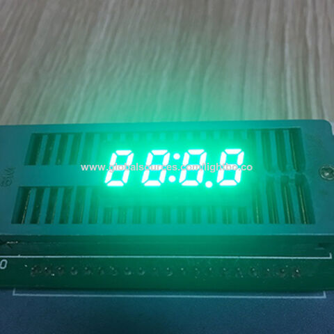 Buy Wholesale China Pure Green Small Size 0.25" 4-digit 7-segment Led Clock Display Common Anode ...
