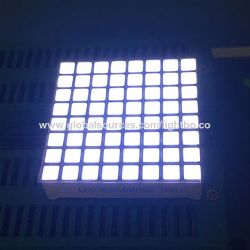 Ultra Red 3mm 8 x 8 LED Square Dot Matrix Display Row Anode for Moving ...