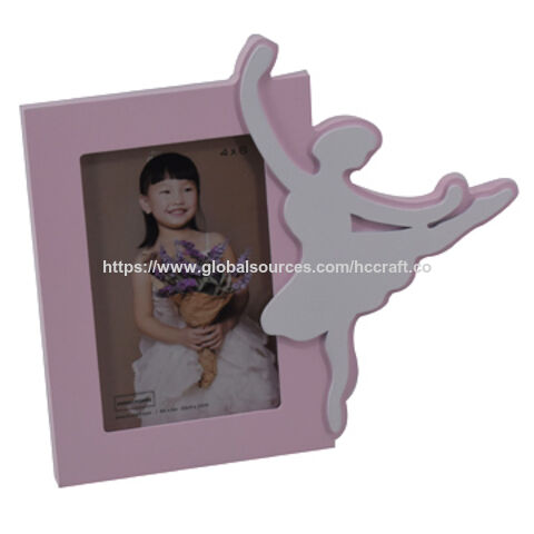 New Design Dancing Girls' Wooden Photo Frame With Pink For Wall ...