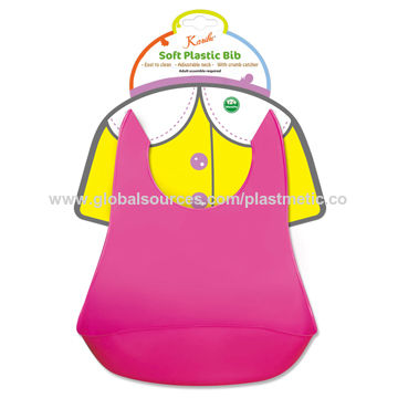 Soft Plastic Bib , with Adjustable Neck Strap, Easy to Clean, Passed ...