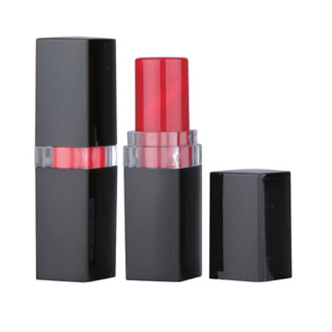 China Empty cosmetic plastic packaging lipstick packaging square ...