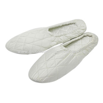 Buy Wholesale China White Satin Fabric Indoor Ballet-shaped Slippers ...