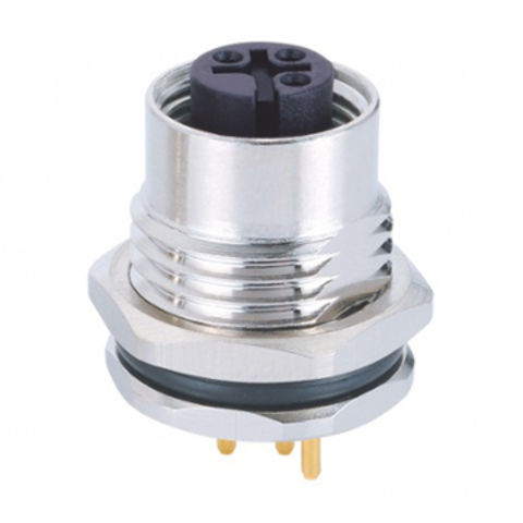 Buy Wholesale China M12 Panel Mount Connector Rear Fastened Female 4 ...