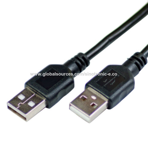 Buy Wholesale China Usb 2.0 A Male To A Male Cable, Nickel Plugs, Black ...