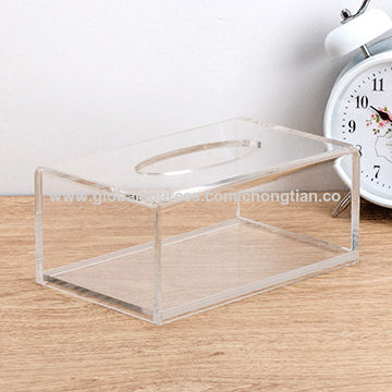 Buy Wholesale China Clear Acrylic Tissue Box Cover & Clear Acrylic ...