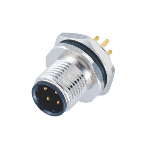 Bulk Buy China Wholesale M12 D Code Male Panel Connector Rear Side ...