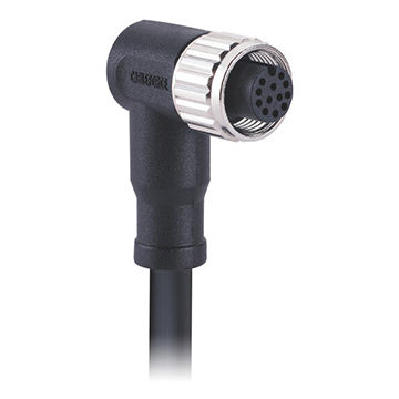 M12 connector 12pin A coded female angled shielded connector molded ...