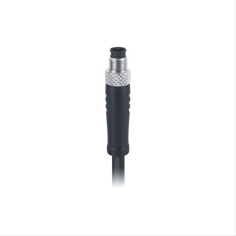 M5 connector 4pin A code male connector molded cable waterproof ...