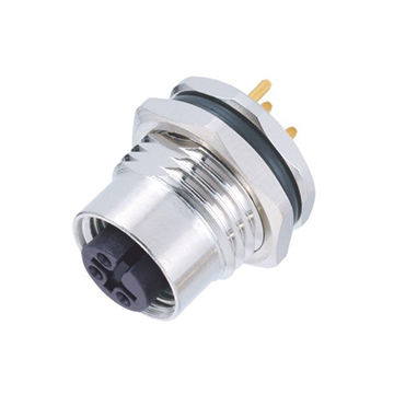 M12 A-coding 3-pin Female PCB Mount Connectors, PCB Mount Connectors ...