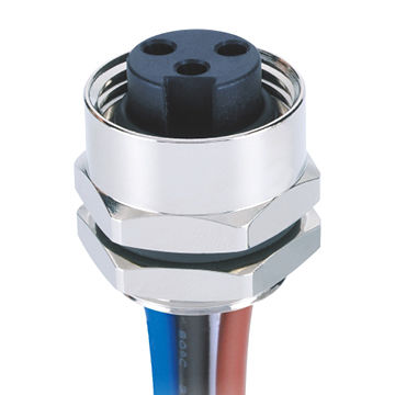 China 7/8" mini-change 3pin female circular panel mount receptacle ...