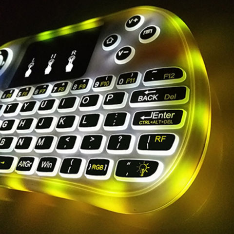 Colorful Side Backlight 2.4G Wireless Mini Keyboard with 3-mode 7-color ...