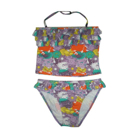 Buy Wholesale China Fashionable Girls' Tankini With Print Frill On ...