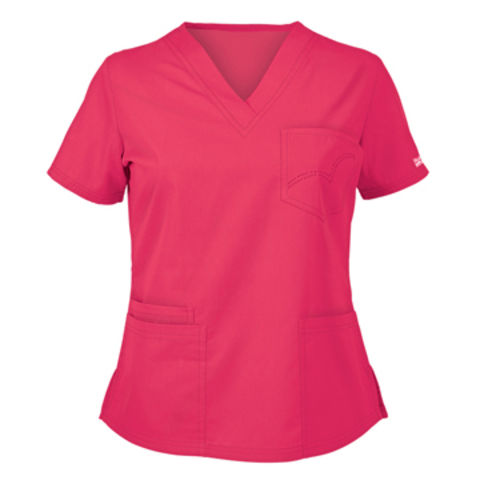 China Nurse uniforms, V-neck, made of cotton and polyester, customized ...