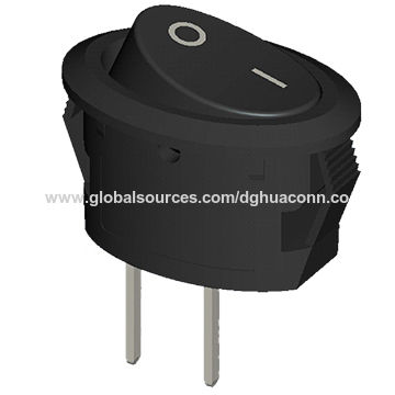 Oval on-off rocker switch 6A/12A 250VAC for PCB mounting with UL, cUL ...