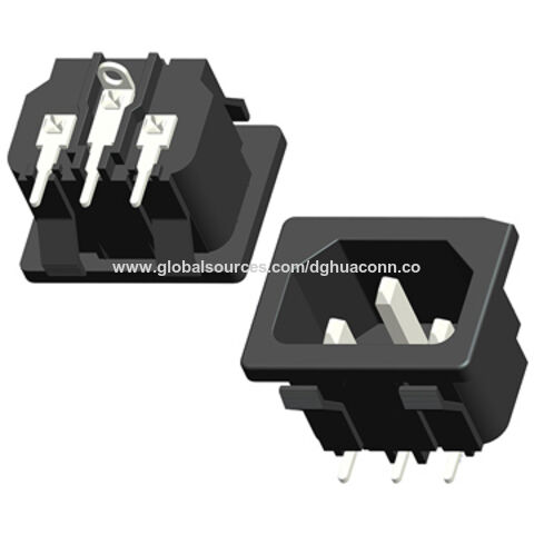 Iec60320 C14 Ac Inlet 3p Socket Wire Soldering Receptacle, Ul/cul/vde ...
