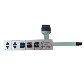 China Membrane graphic overlay control panel with LED window and ...