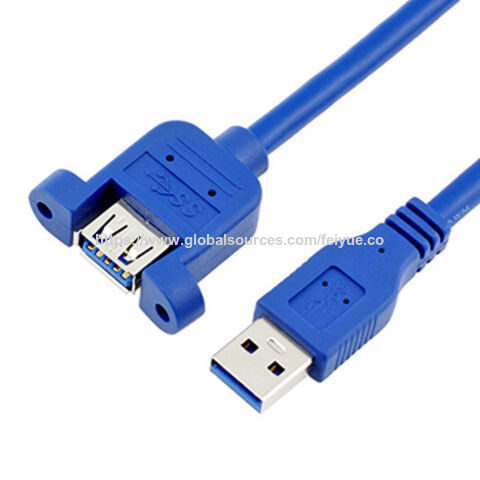 High-speed USB 3.0 A Male to Female Extension Panel Mount Cable with ...