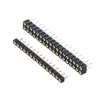 China Round pin socket 2.54mm pitch straight machine female header on ...