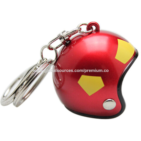 Novelty Cute Helmet-shaped Promotional Keychain, Custom Printing Helmet ...