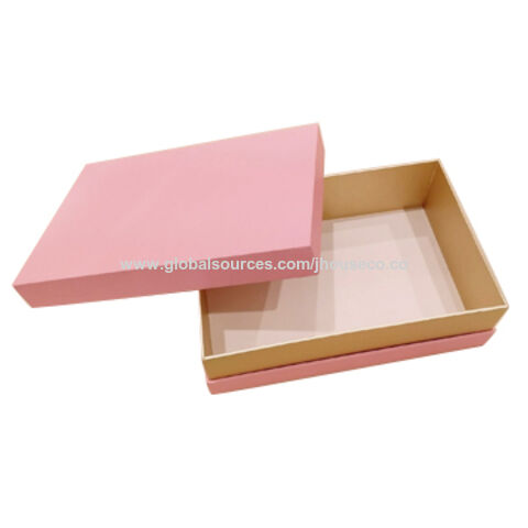 Buy Wholesale China Cardboard Set Up Box, Lid-off Box Style, Pink Color ...