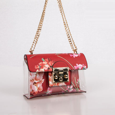 2018 New Stylish Clear PVC Messenger Bag Girl Jelly Crossbody Handbag ...