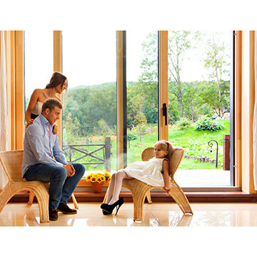 Aluminum Clad Wooden Inward Opening French Windows, Energy-saving And ...