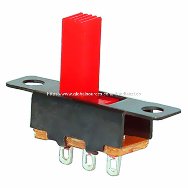 Vertical slide switch with 10,000 cycles lifespan/rating 0.5A/50V DC ...