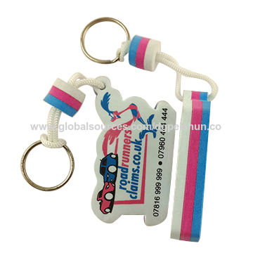 Promotional EVA foam floating keychain with customized logo, EVA ...