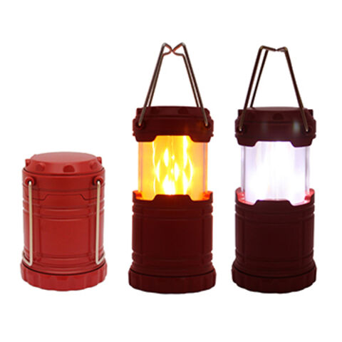 Mini Retractable Shiny Flame Light Lantern w/ 21 Warm LED, Operated ...