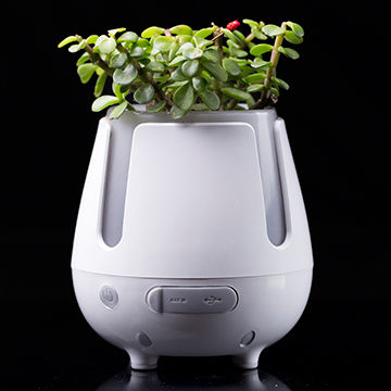 Qplant Bluetooth Music Smart Flower Pot Speaker Intelligent Touch Plant ...