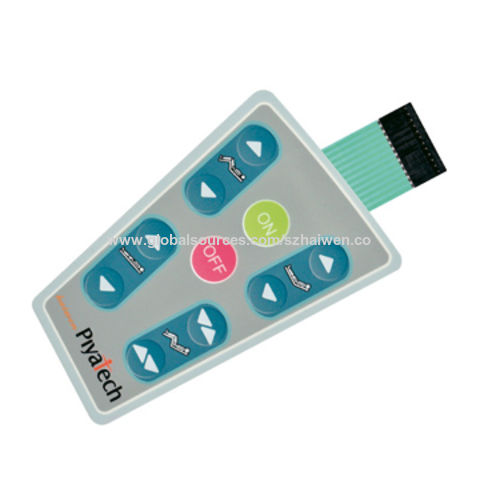 2.54mm female connector embossing buttons custom made membrane switches ...