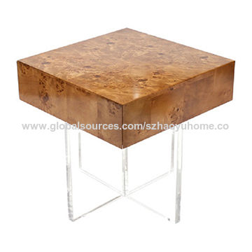 Buy Wholesale China Acrylic Side Table With Wood & Acrylic Side Table ...