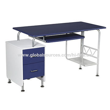 Buy Wholesale China Tempered Glass And Mdf Computer Desk With Wheels ...