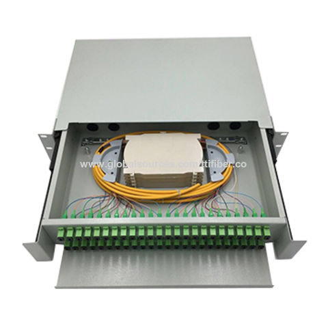 48 SC duplex port, sliding type patch panel, Fiber patch panel Fiber ...