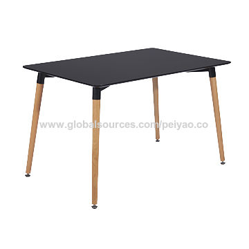 Buy Wholesale China Hot Selling Modern Mdf Top Table With Wood Legs ...