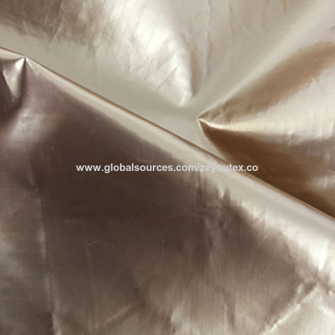 Waterproof Ripstop PU Gold Coated Nylon Fabric Combined TPU Film ...