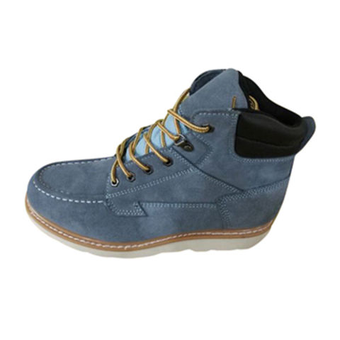 Buy Wholesale China Blue Suede Leather Work Shoes With Safety Shoes ...