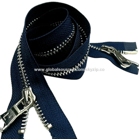 Bulk Buy Taiwan Wholesale Shiny Nickel Zipper, No.5 Two-way Separating ...