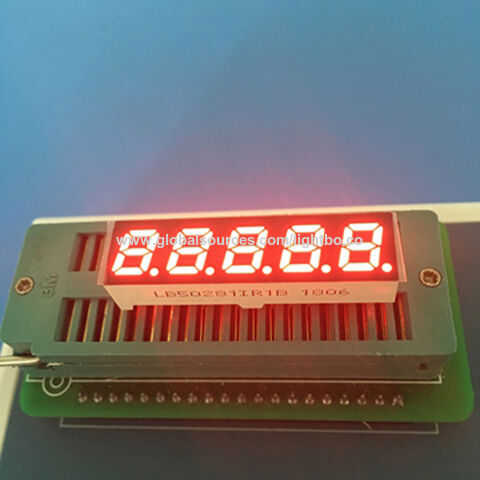 China Super red 7mm common anode 5-digit 7-segment LED display for instrument panel on Global ...