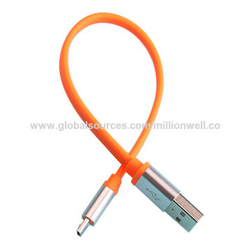 Buy Wholesale China Tangle Free 0.25m Mini Tpe Flat Usb Data Cable ...