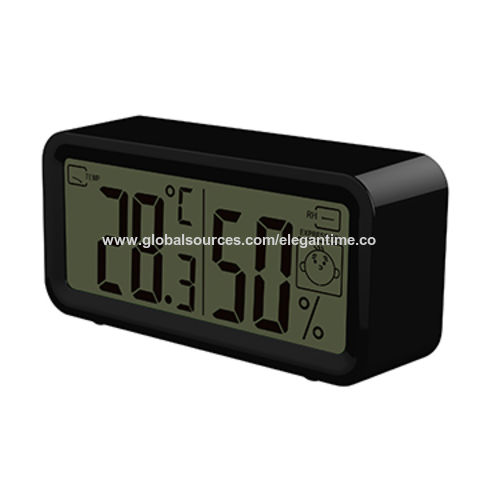 LCD digital temperature and humidity comfort display clock, Clock ...