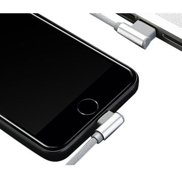90 degree bent usb cable for iphone , data cable for Android Type C ...