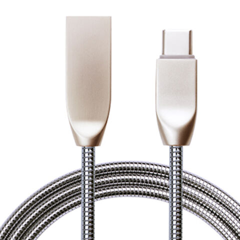 Buy Wholesale China Zinc Alloy Usb 3.3ft Metal Spring Type C Usb ...