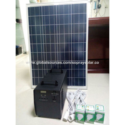 Portable solar home system kits for DC light, DC fans, cell phone ...