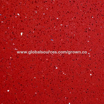 Diamond Red Color Engineered Stone Slabs Kitchen Tops - Buy China ...