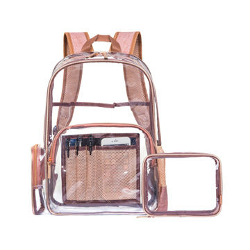 Buy Wholesale China Clear Transparent Pvc Multi-pockets School Backpack ...