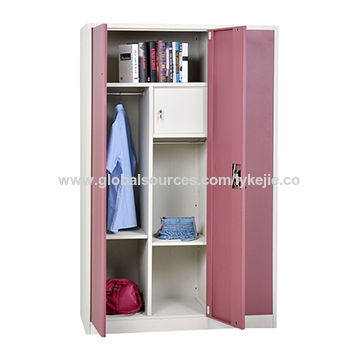 Iron Or Steel Frame Wardrobe Design 3 Door Waterproof Used Metal ...