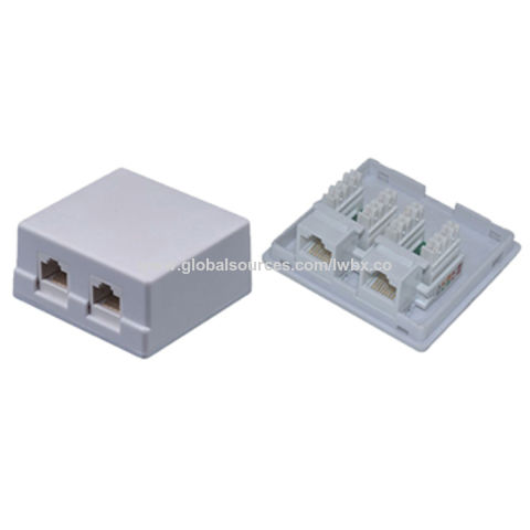 Cat5e/cat6 Rj45 Surface Mount Wall Box 2 Ports - China Wholesale Cat5e ...