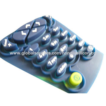 China OEM silicone rubber keypad with silk printing on Global Sources ...
